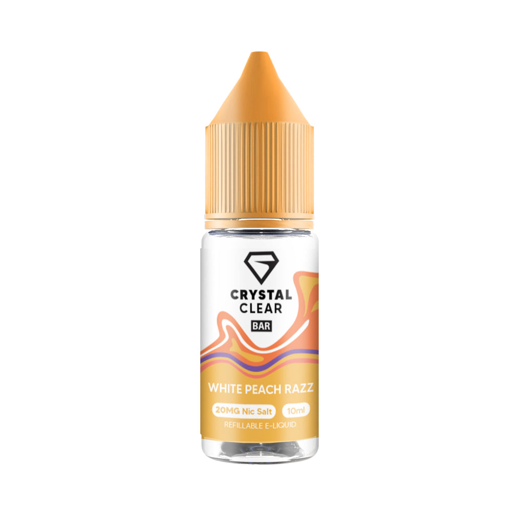 Crystal Clear White Peach Razz Nic Salt Vape juice