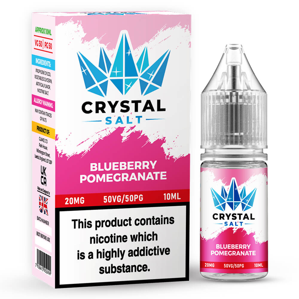 Crystal Salt Blueberry Pomegranate Nic Salt E-Liquid |5 for £11
