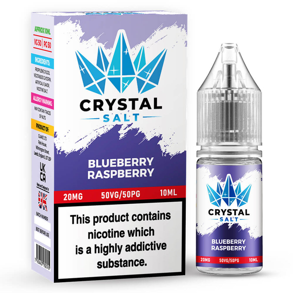 Crystal Salt Blueberry Raspberry Nic Salt E-Liquid |5 for £11