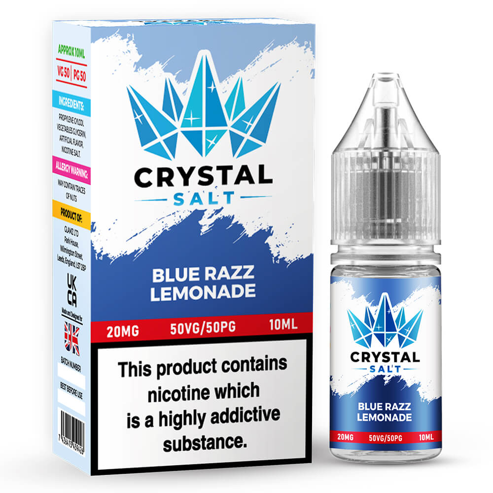 Crystal Salt Blue Razz Lemonade Nic Salt E-Liquid |5 for £11