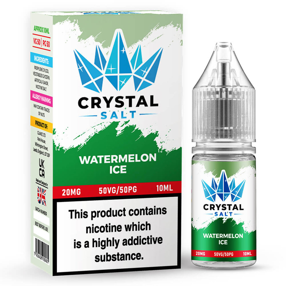 Crystal Salt Watermelon Ice Nic Salt E-Liquid |5 for £11