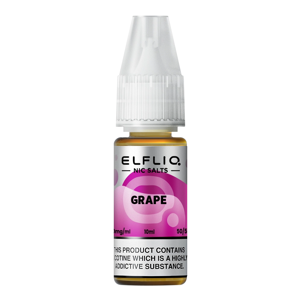 Elf Bar ElfLiq Grape Nic Salt Vape Juice |5 for £11